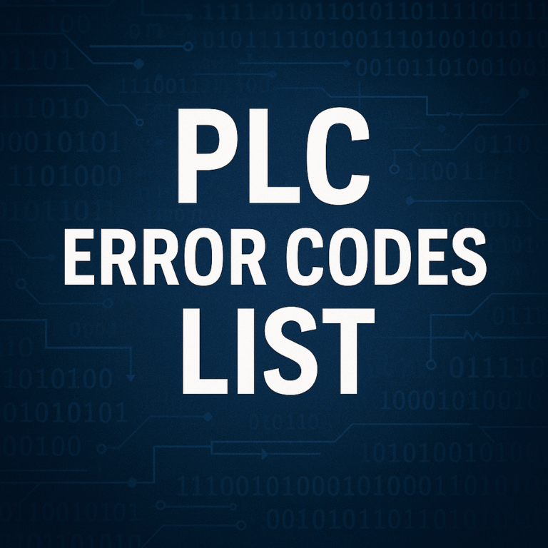 PLC Error Codes List: Complete Troubleshooting Guide for Engineers